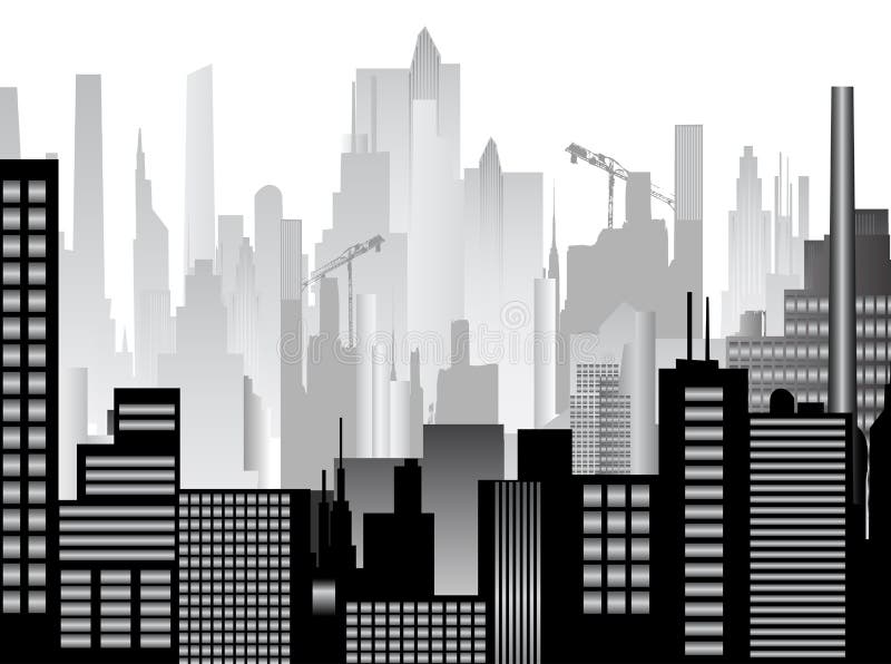 Cartoon Chicago Skyline stock illustration. Illustration of skyline ...