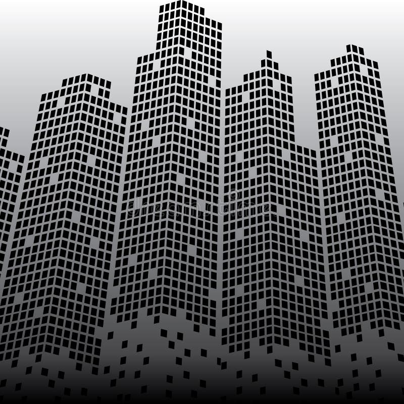 City Skyline Animated Trailer Background Stock Vector - Illustration of ...