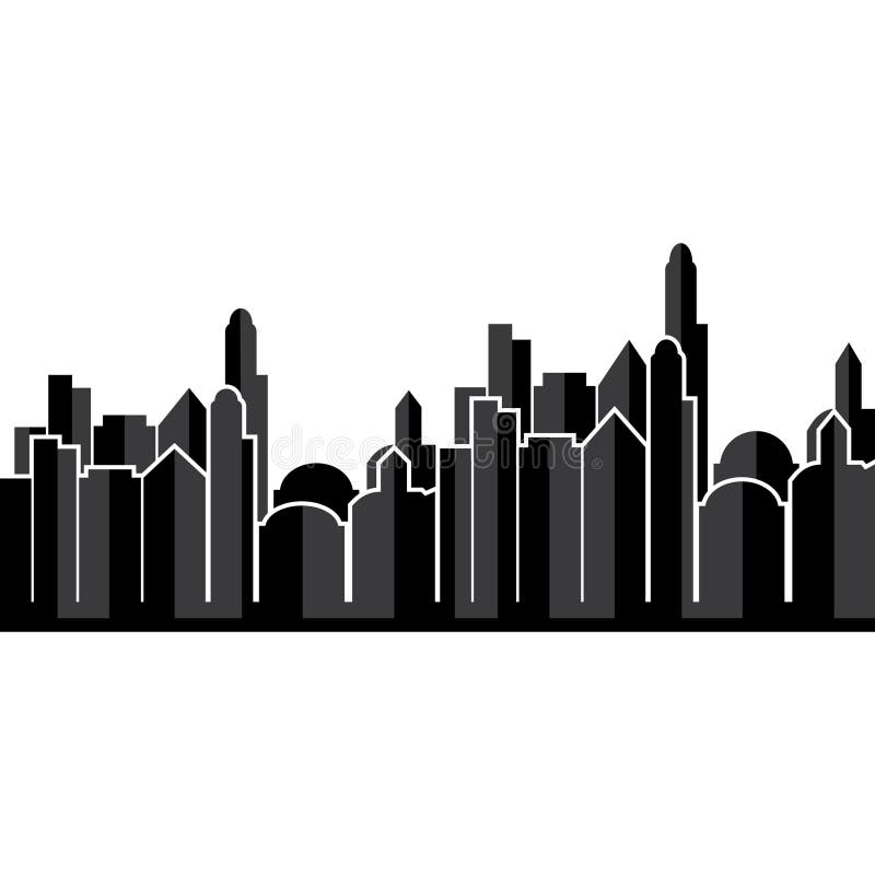City Skyline Animated Trailer Background Stock Vector - Illustration of ...