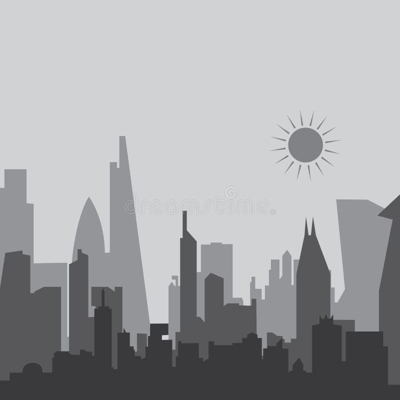 City Skyline Background Vector Illustration Stock Vector - Illustration ...