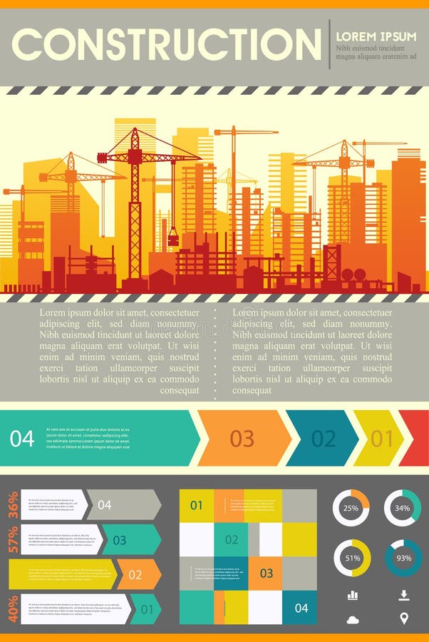 City Skyline Construction Illustration Stock Vector - Illustration of ...