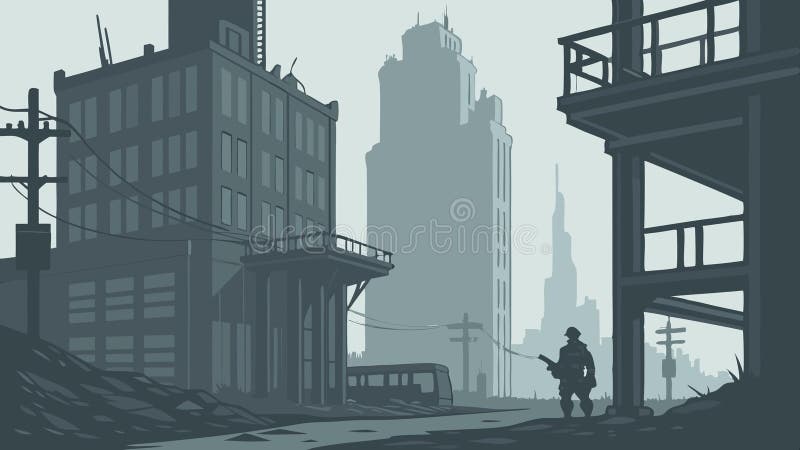 City Skyline Construction, Urban Development and Building Growth Scene ...