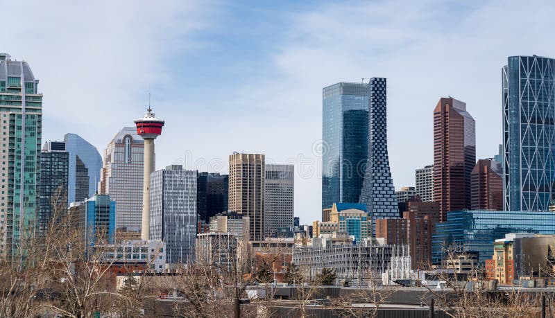 Skyline of Downtown Calgary, Alberta, Canada. Stock Photo - Image of ...