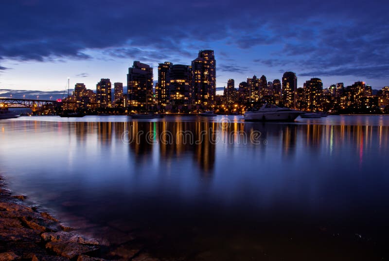 City Skyline at Dusk stock photo. Image of sunset, business - 20877726