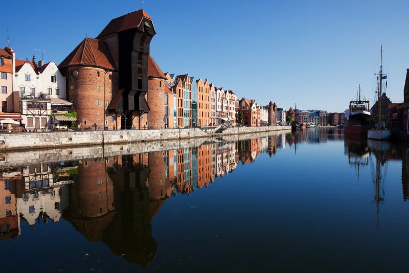 City Skyline of Gdansk River View Stock Photo - Image of danzig, city ...