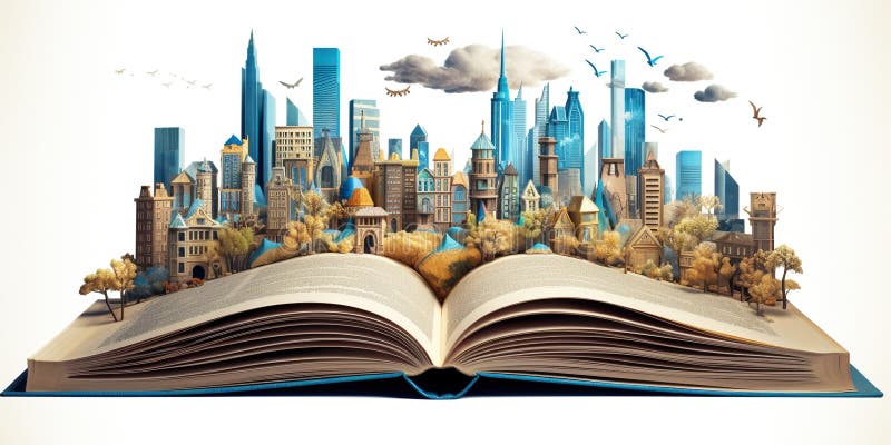 Open Book Buildings Stock Illustrations – 360 Open Book Buildings Stock ...