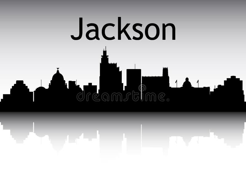 City Skyline Of Jackson Mississippi Stock Vector - Illustration of ...