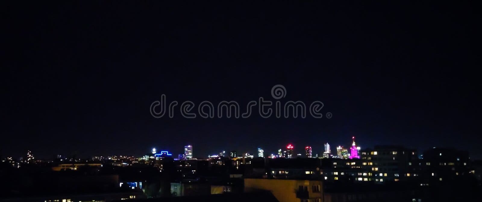 Stylized City Night Picture. Image: 1295837