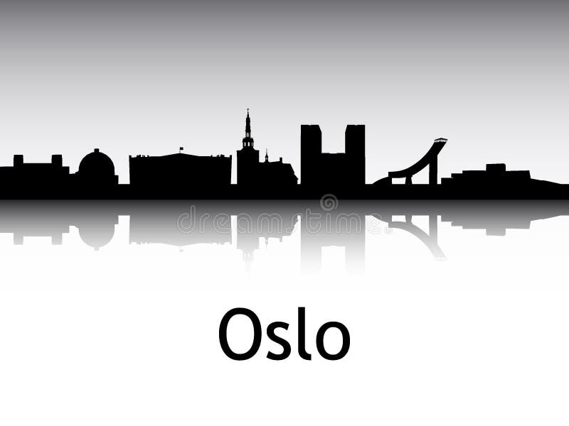 City Skyline of Oslo Norway Stock Vector - Illustration of election ...