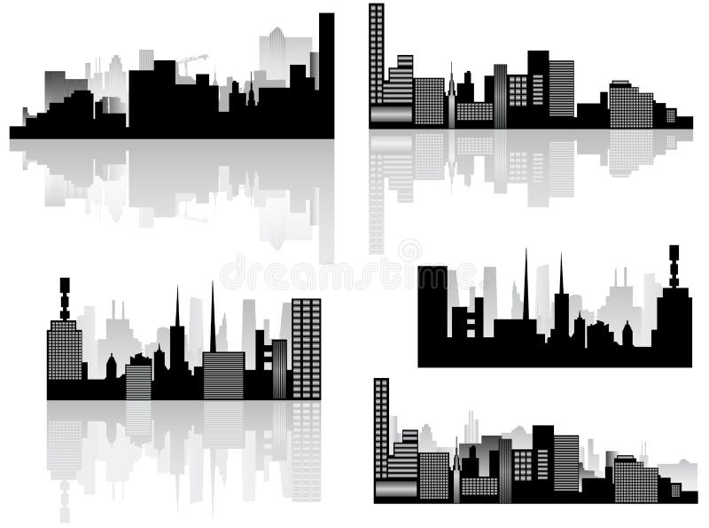City skyline stock vector. Illustration of silhouette - 5268486