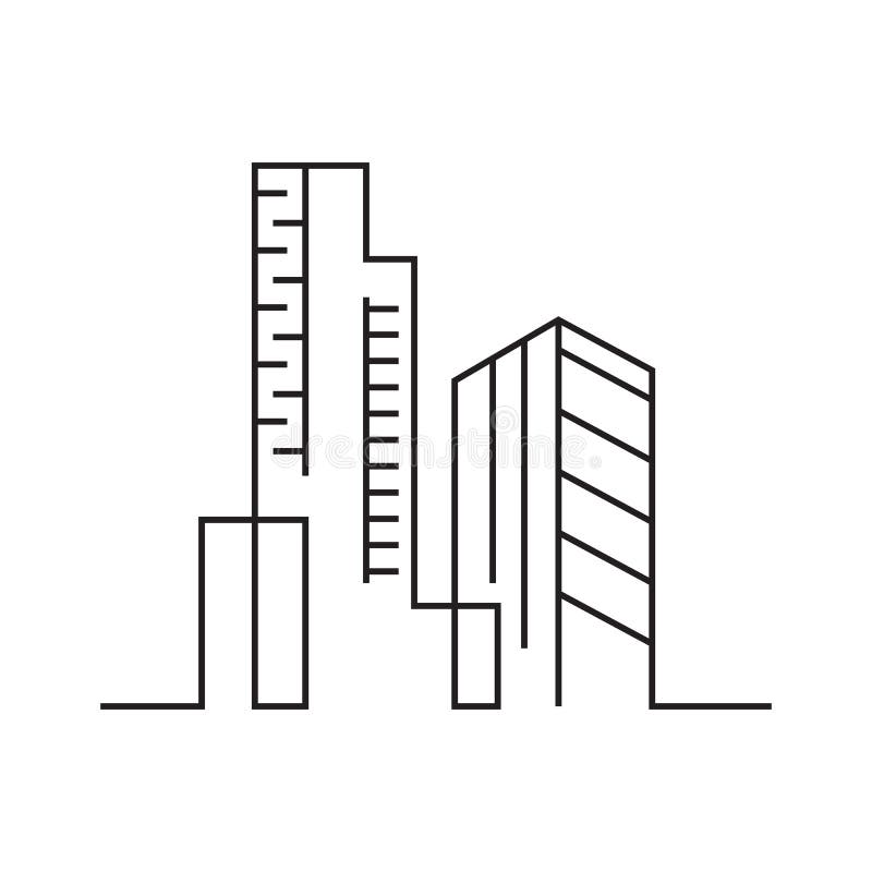 City Skyline, City Silhouette Vector Illustration in Flat Design Stock ...