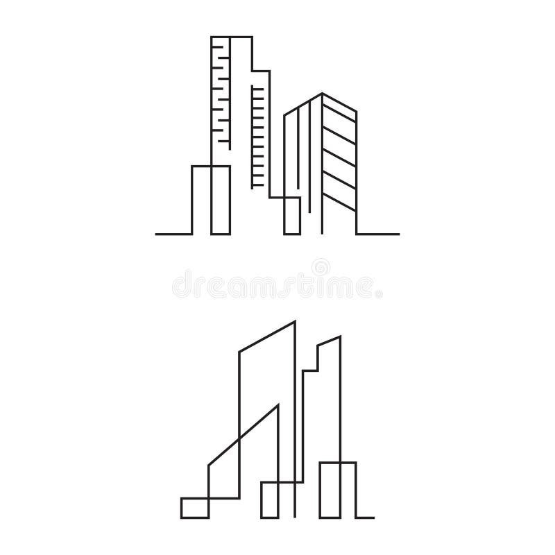 City Skyline, City Silhouette Vector Illustration in Flat Design Stock ...