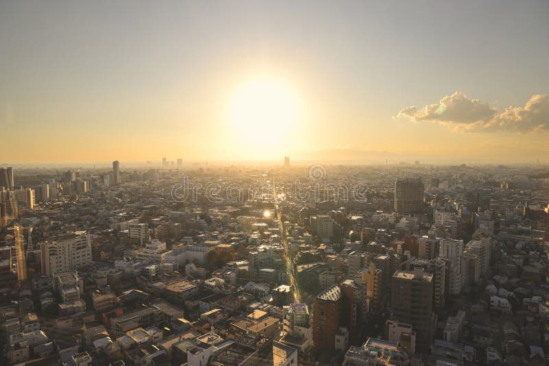 City Skyline at Sunset with Panoramic Scenic Landscape Nov 28 2023 ...