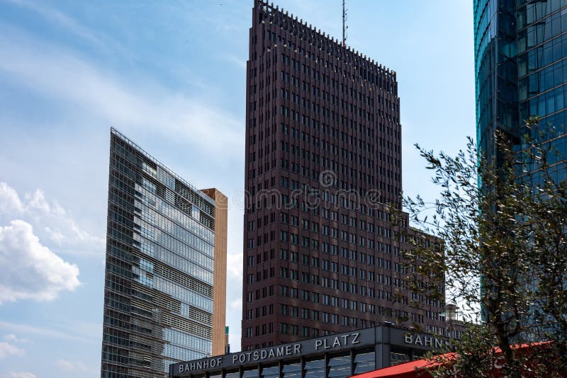 A City Skyline with a Tall Brown Building in the Middle Editorial Image ...