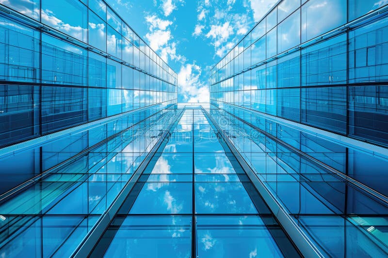 City Skylines: Clean and Modern Concrete Buildings. Stock Illustration ...