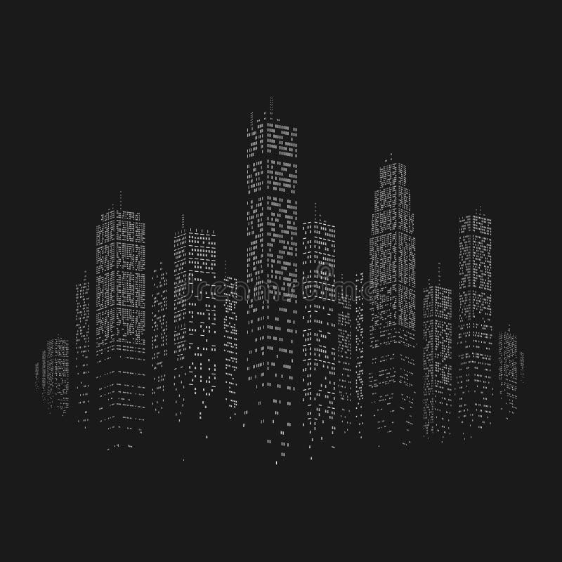 City Scape Vector Background Stock Vector - Illustration of gradient ...