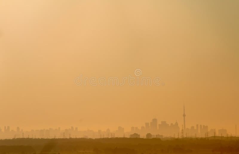 City Smog stock photo. Image of toronto, dawn, landscape - 68598434