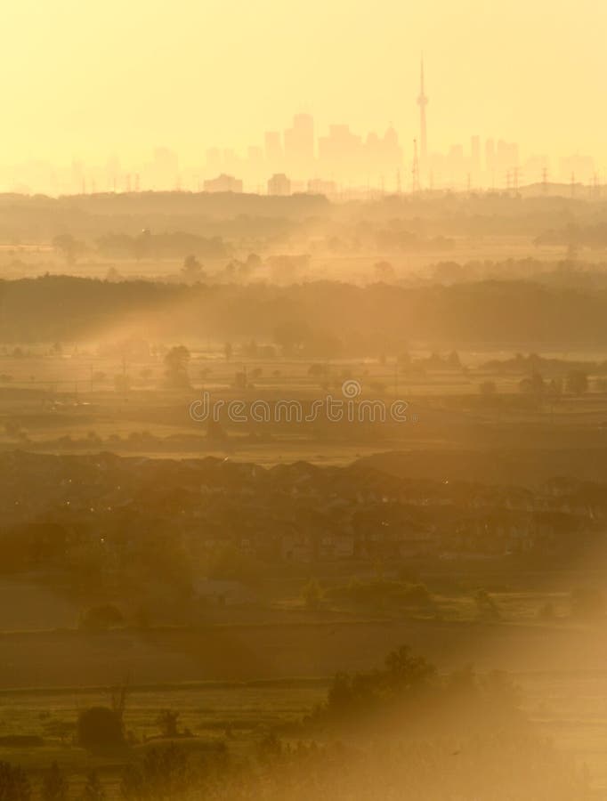City Smog stock image. Image of morning, toronto, pollution - 68598455
