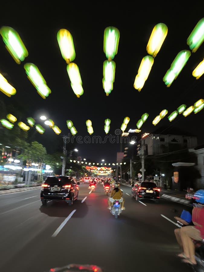 City with Sparkling Blur Lights Stock Photo - Image of lights, city ...