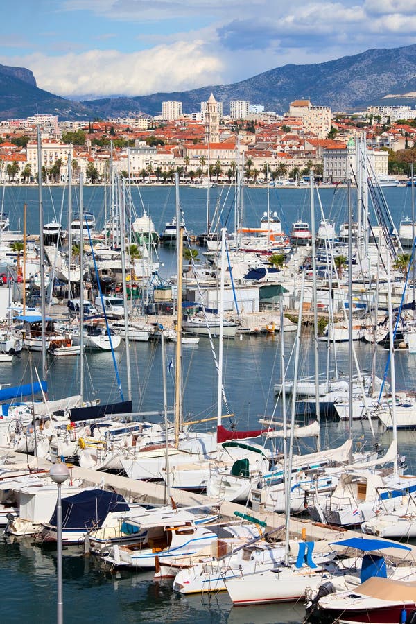 Split harbour stock image. Image of adriatic, historic - 1613033