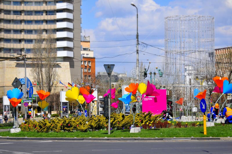 City spring arrangement editorial stock image. Image of architectural ...