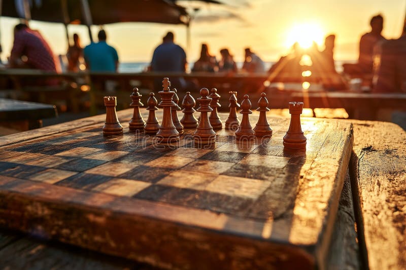 The City Square Hosted a Simultaneous Chess Competition Stock Photo ...