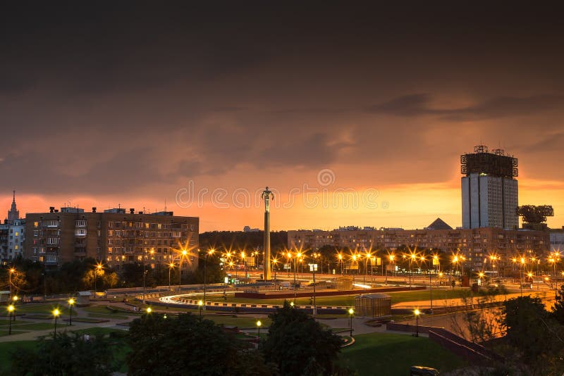 City square in sunset stock photo. Image of square, town - 33122996
