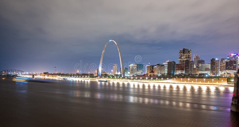 City of St. Louis Skyline. Image of St. Louis Downtown with Gate Stock ...