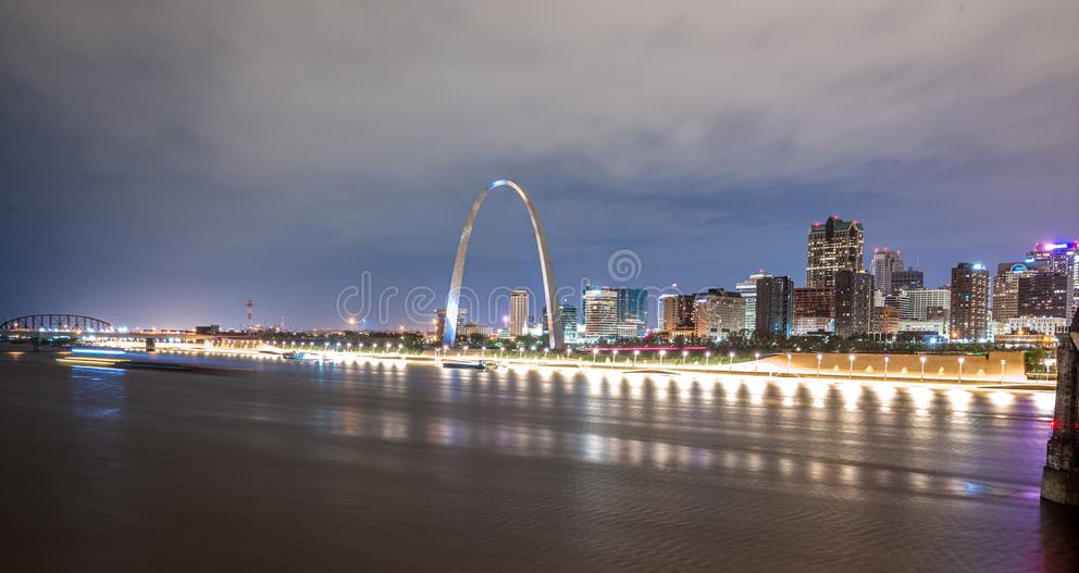 City of St. Louis Skyline. Image of St. Louis Downtown with Gate Stock ...