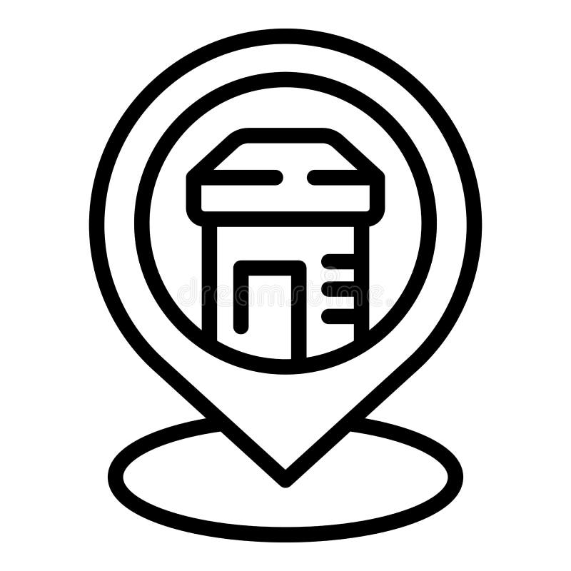 City Store Location Icon Outline Vector. Shop Map Stock Vector ...