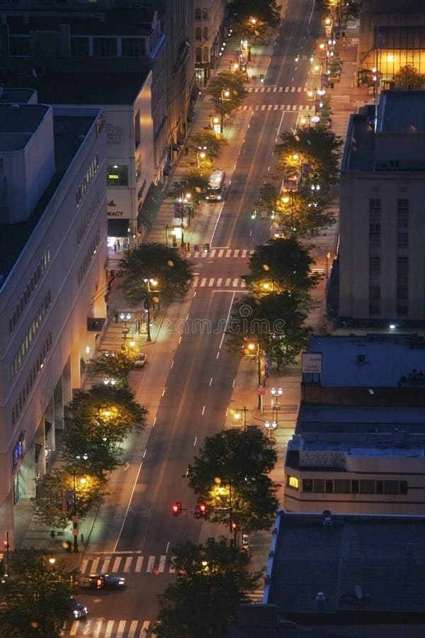 City Street from Above stock photo. Image of building - 13199052