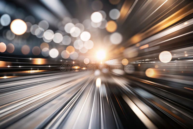 City Street Blur Motion at Night, Urban Speed Stock Illustration ...