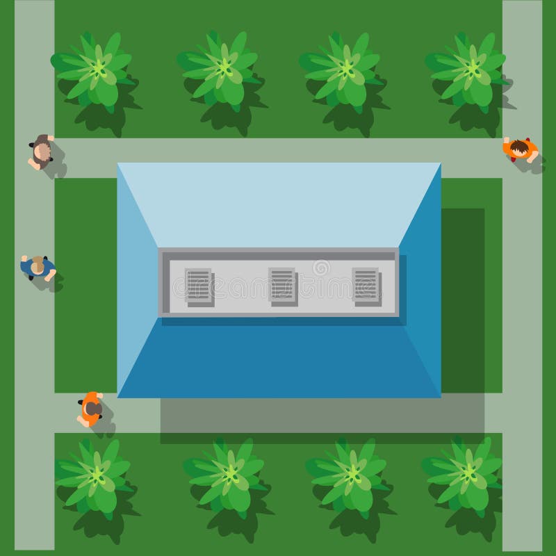 City Street with the Rooftops Stock Vector - Illustration of outdoor ...