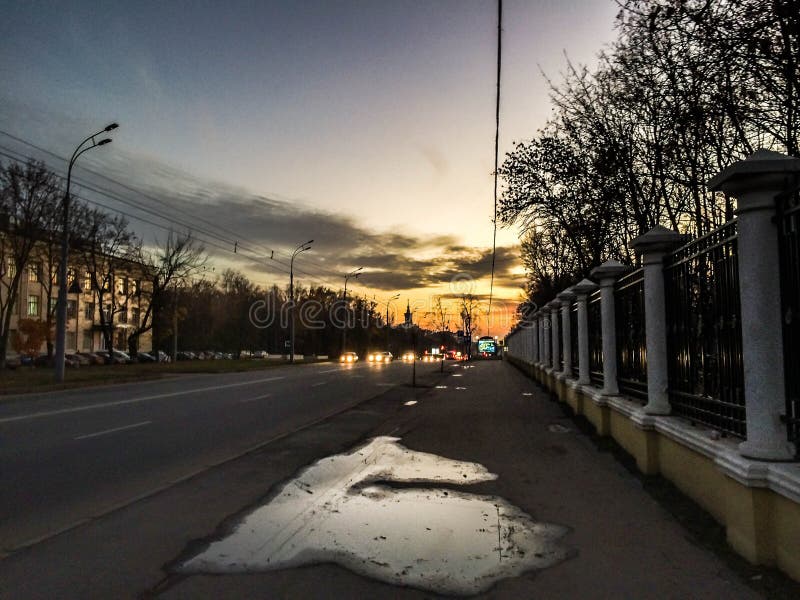 City stock image. Image of night, calm, town, yellow - 45262951