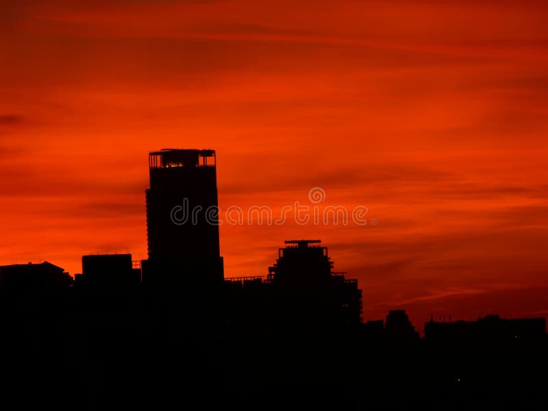 City sunset stock photo. Image of buildings, sunset, sunrise - 2268708