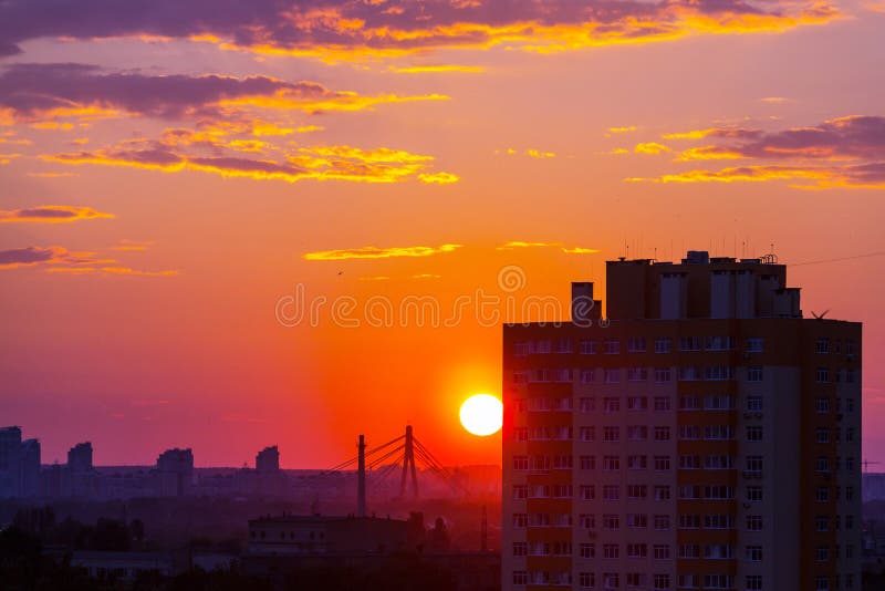 City sunset stock image. Image of outdoor, architecture - 72230885
