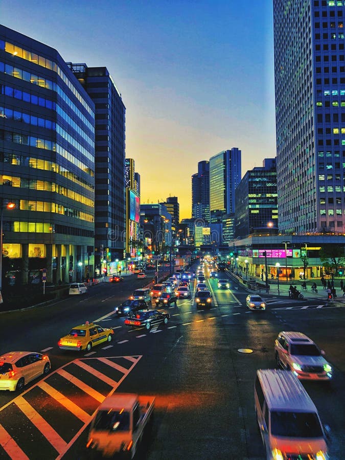 City sunset view editorial image. Image of city, building - 206075515