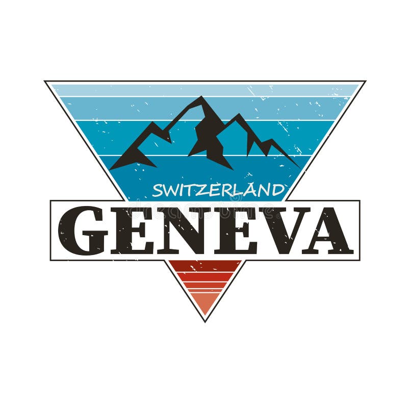 Geneva City of Switzerland. Editable Logo Vector Design. Stock Vector ...