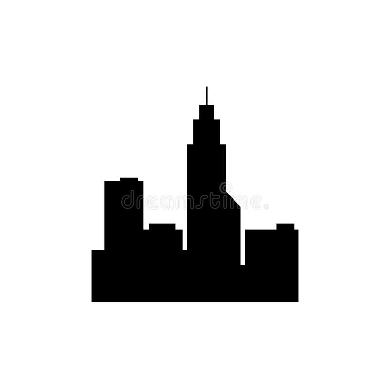 City Symbol. Vector Flat Icon. Black and White Stock Vector ... City Symbol. Vector Flat Icon. Black and White Stock Vector ...