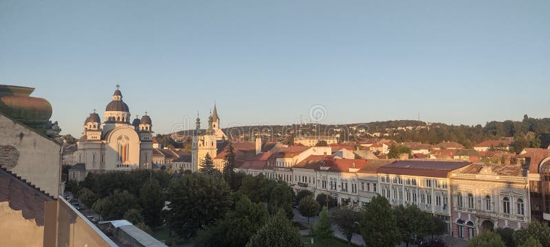 City of Târgu Mure? from a Roof Stock Photo - Image of city, roof ...