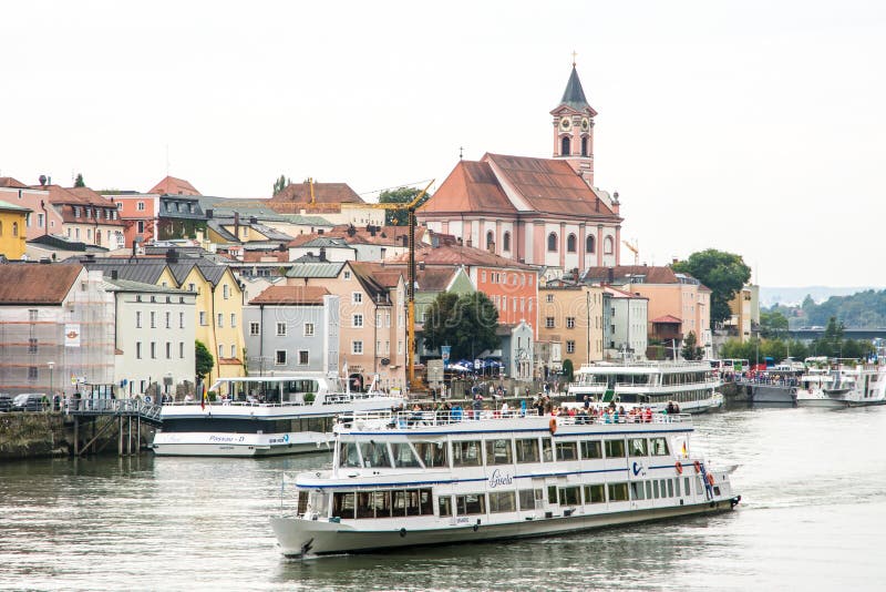 City of Three Rivers - Passau Editorial Image - Image of river ...