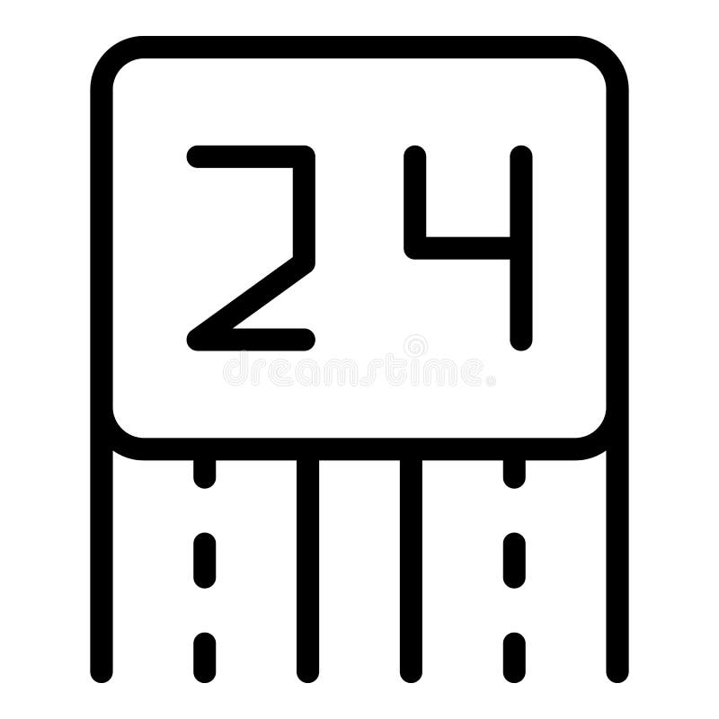 City Time Zone Icon Outline Vector. Clock Map Stock Vector ...