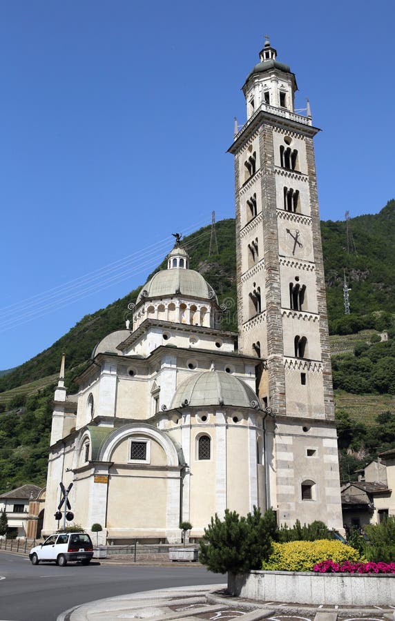 Church tirano on a rock stock photo. Image of europe - 49881792