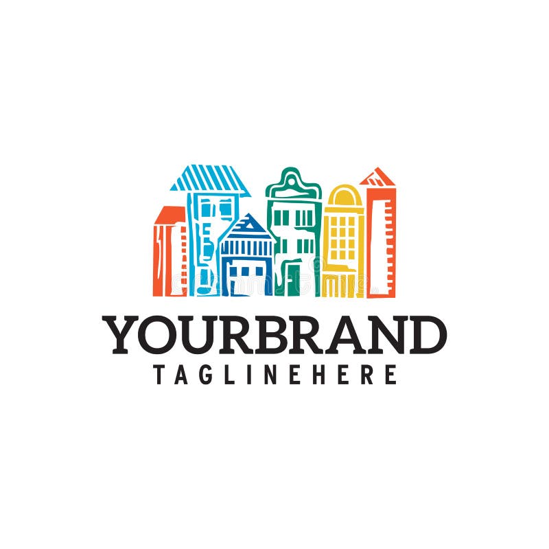City Town Logo Template Design Stock Vector - Illustration of property ...