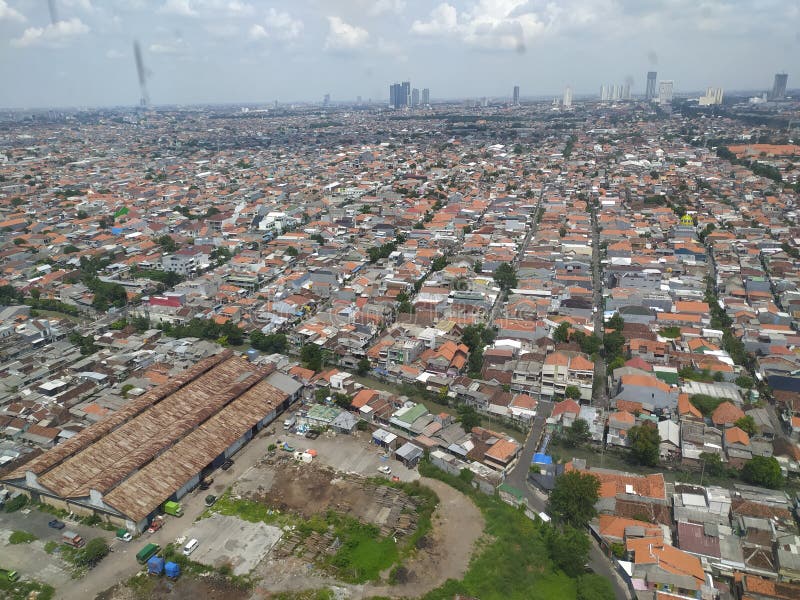 City Town Views from High Building Stock Image - Image of building ...