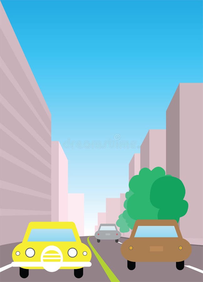 City traffic illustration stock vector. Illustration of exterior - 25983509