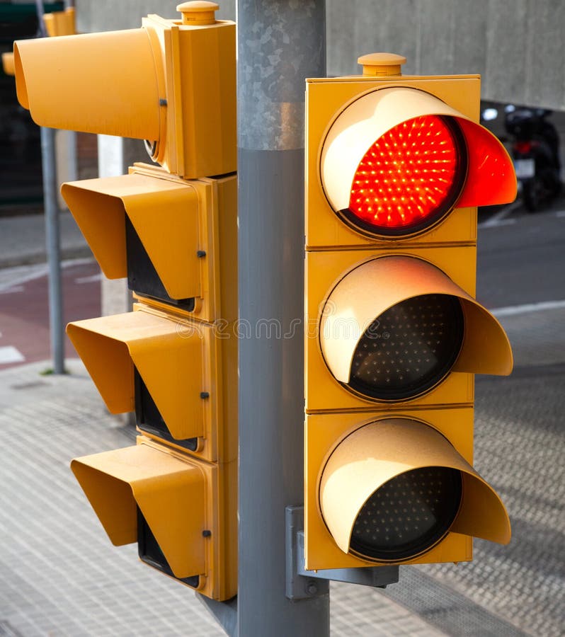 Traffic light red stock image. Image of blue, background - 151434945
