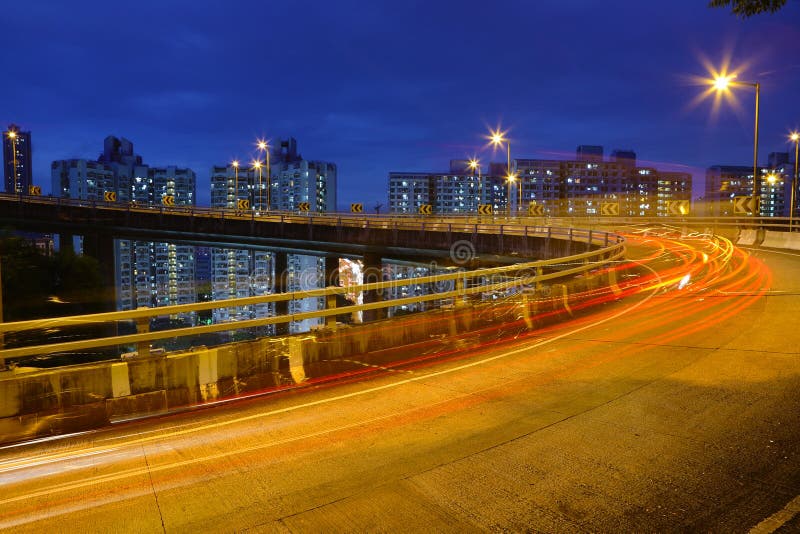 City traffic at night stock photo. Image of movement - 16010788