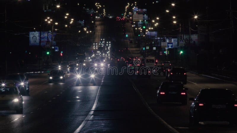 City Traffic at Night in Moscow Editorial Stock Image - Image of ...