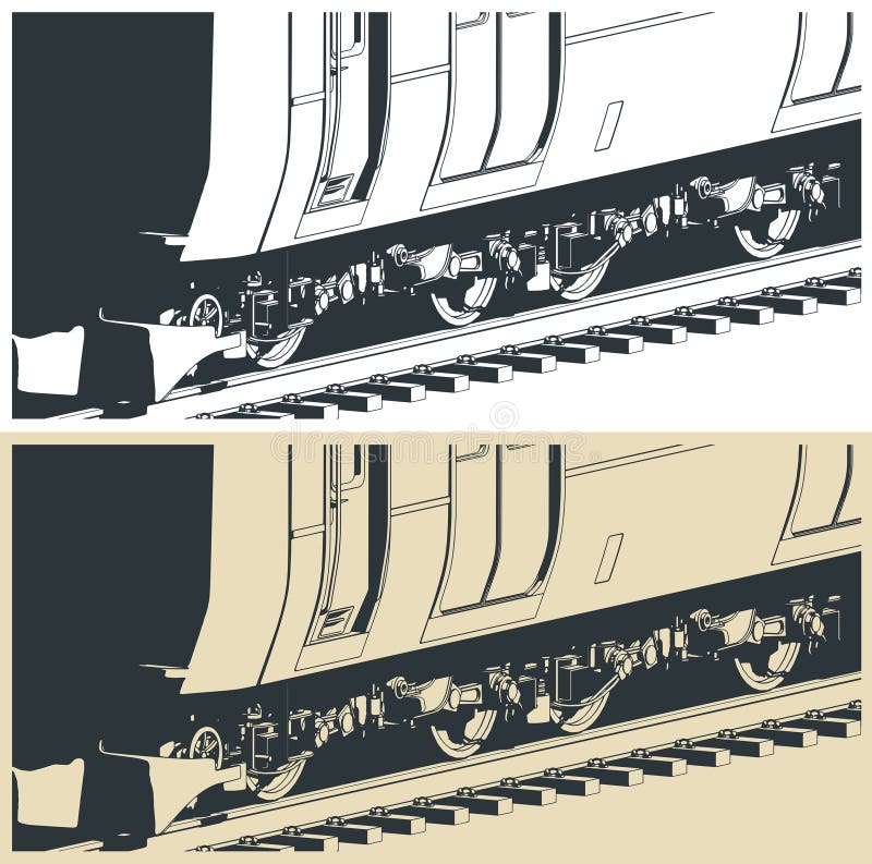 City train bogie close-up stock vector. Illustration of symbol - 332782844